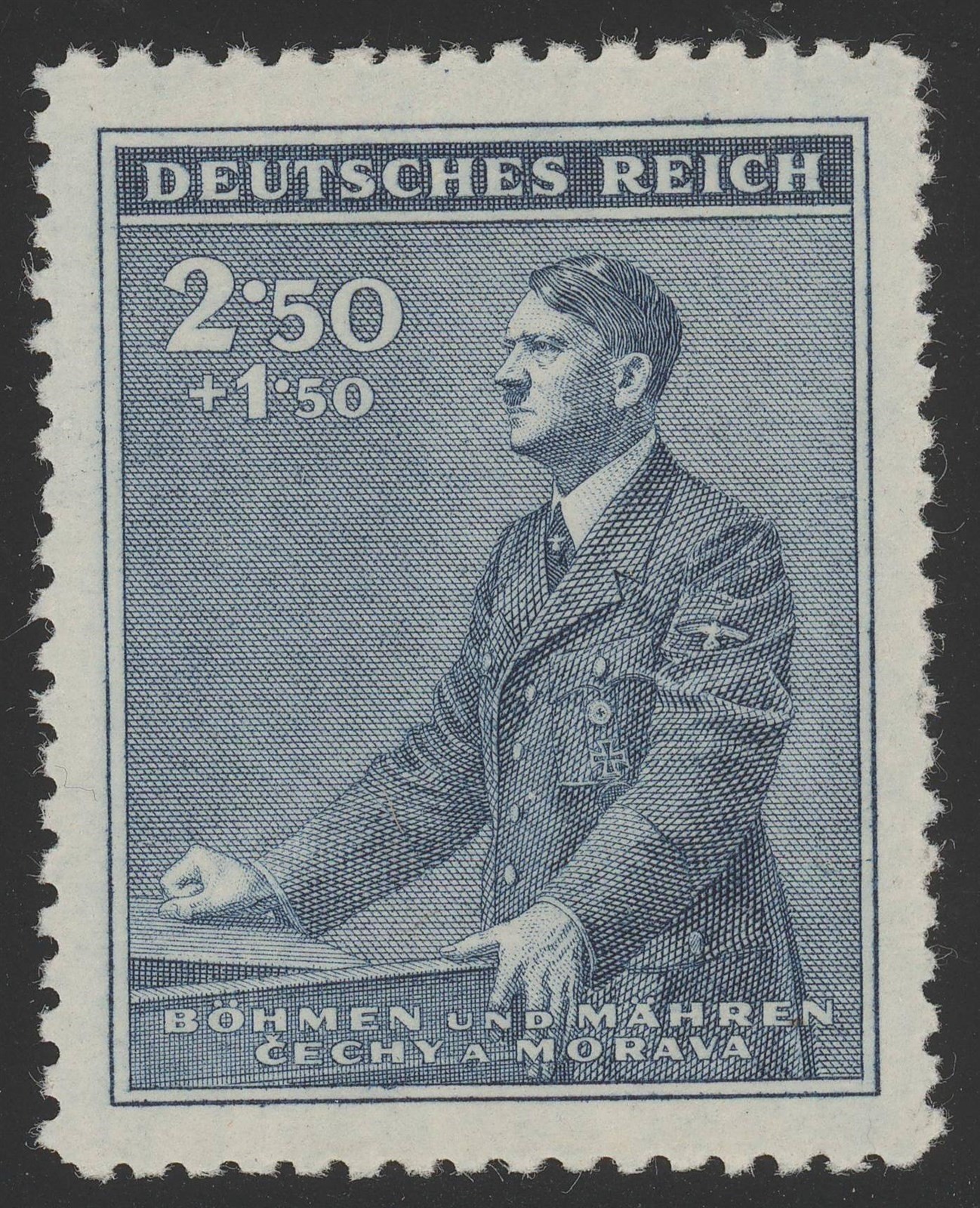 Stamp Germany Bohemia Czech Mi 088 Sc B12 1942 WW2 Hitler War Era MNH ...