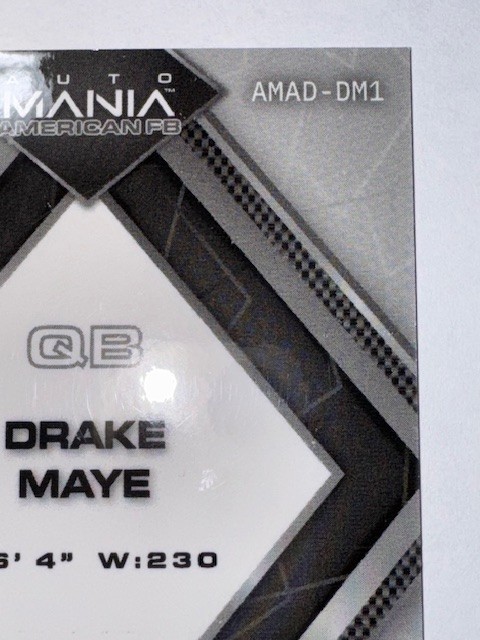 2024 Wild Card Auto Mania - Drake Maye ROOKIE AUTO 1/1 Fighter Jets ...