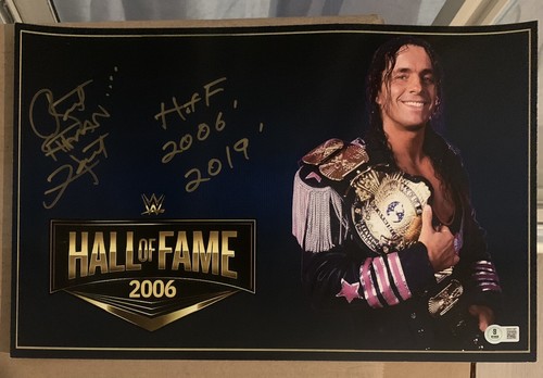 Bret The Hitman Hart Signed W/proof 11x17 Photo WWE WWF Autographed ...