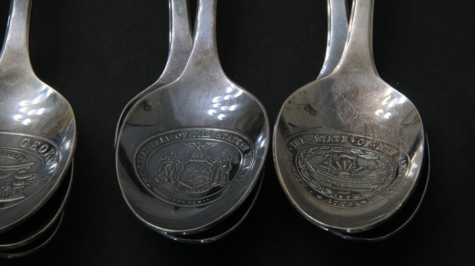 Bicentennial spoons 13 colonies Silverplate souvenir International ...