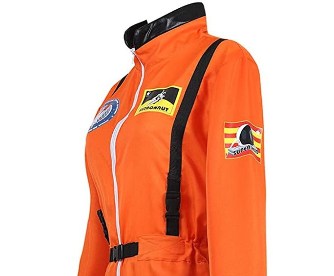 Orange Astronaut Jump Suit women fitted waist adult costume space ...