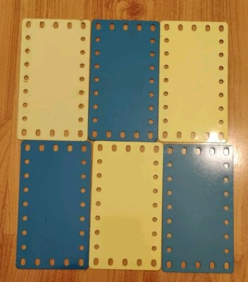 Gilbert Gabriel Erector Set Blue Yellow Painted Steel Base Plate 2"X4 ...