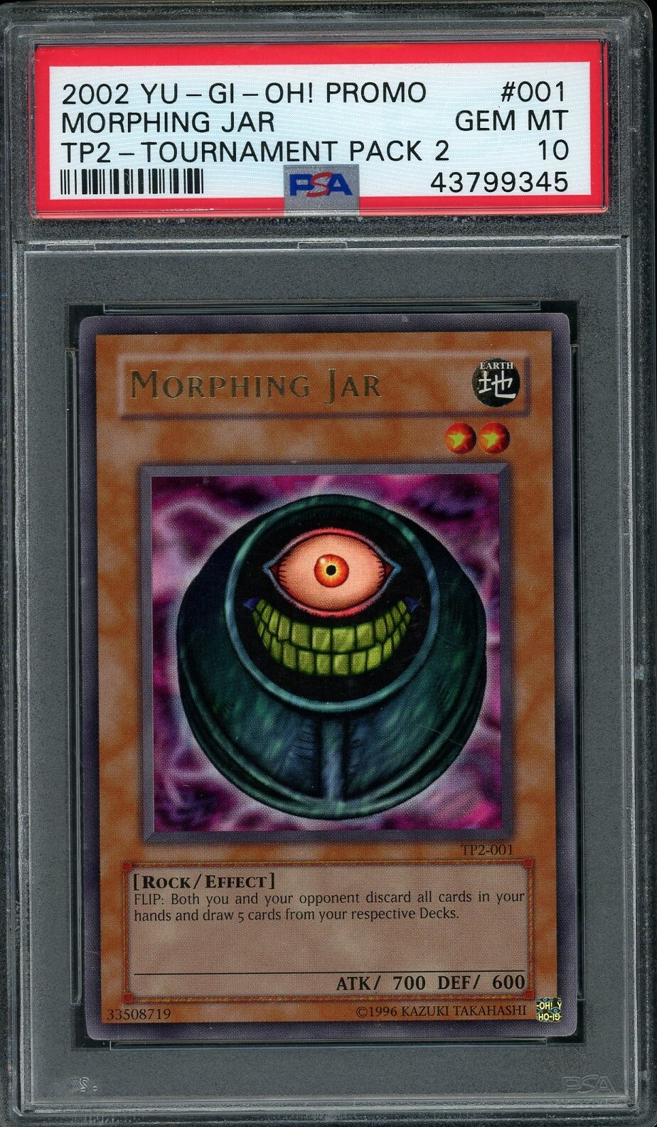 2002 Yu-Gi-Oh! Promo Tournament Pac 2 TP2-001 Morphing Jar PSA 10 GEM ...