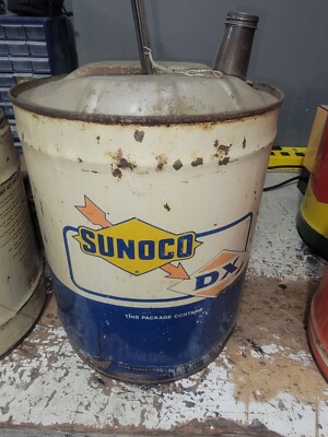 VINTAGE SUNOCO DX 5 GALLON OIL CAN | eBay
