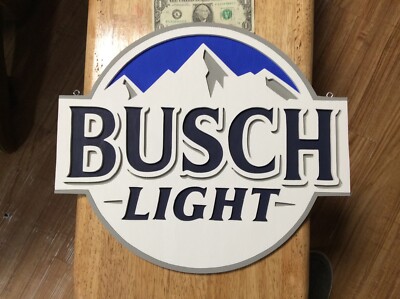BUSCH LIGHT SIGN - 3D WOOD ART | eBay