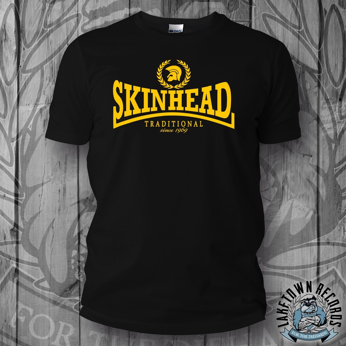 Traditional Skinhead Logo Mini Deko T Shirt Skinheads 50 Years