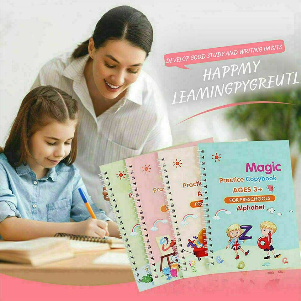 Magic Handwriting Copybook Set Reused Groove Practice Calligraphy Books ...