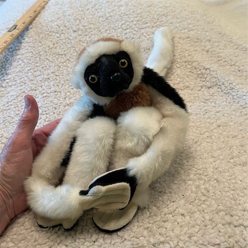 Wild Republic Sifaka Lemur Plush Toy Medium Black Stuffed Animal | eBay