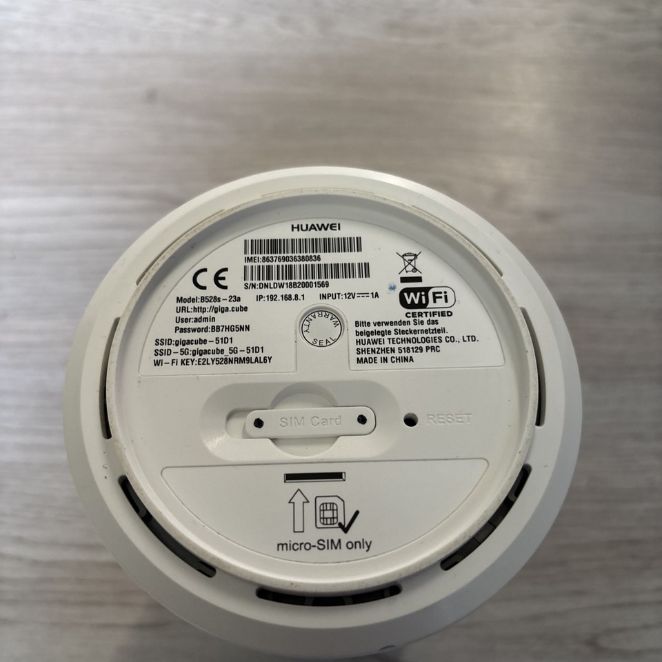 Huawei Gigacube B528s-23a 4G LTE Cat. 6 WLAN Hotspot 300Mbits Frei ab ...