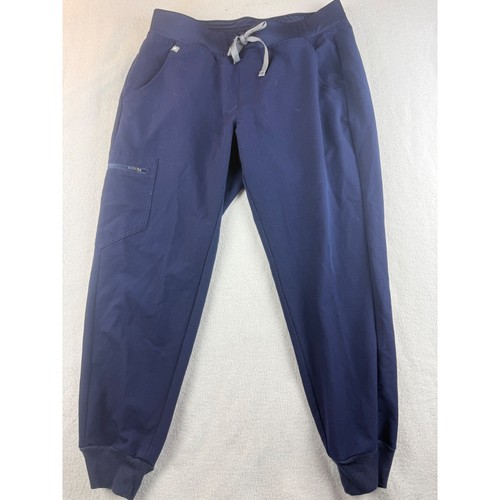 FIGS Navy Blue Jogger Scrub Pants Drawstring Pockets Medical Women's ...