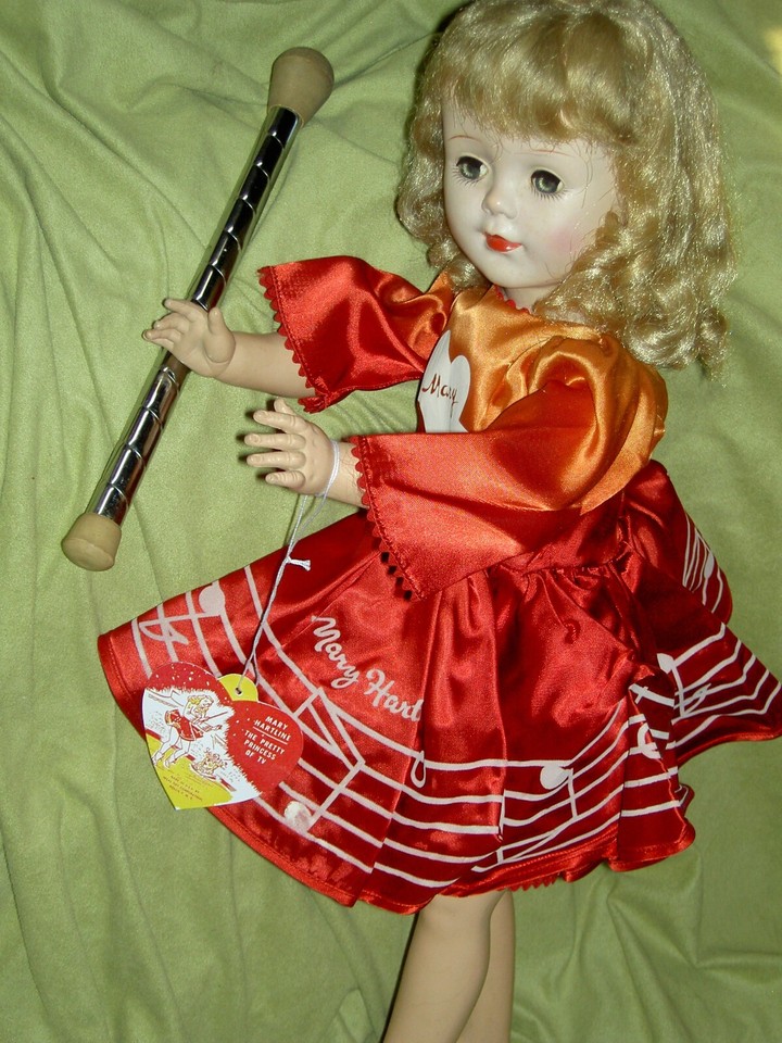 Mary Hartline Ideal TONI P91 doll 1949 with orig.RED dress,baton ...