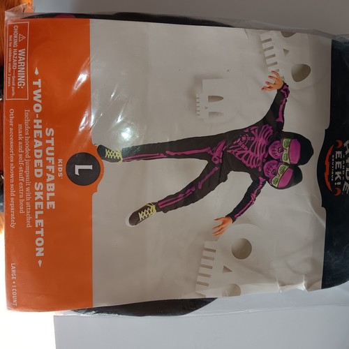 Halloween Costume By Hyde & Eek. Kids Stuffable 2 Headed Skeleton. New ...
