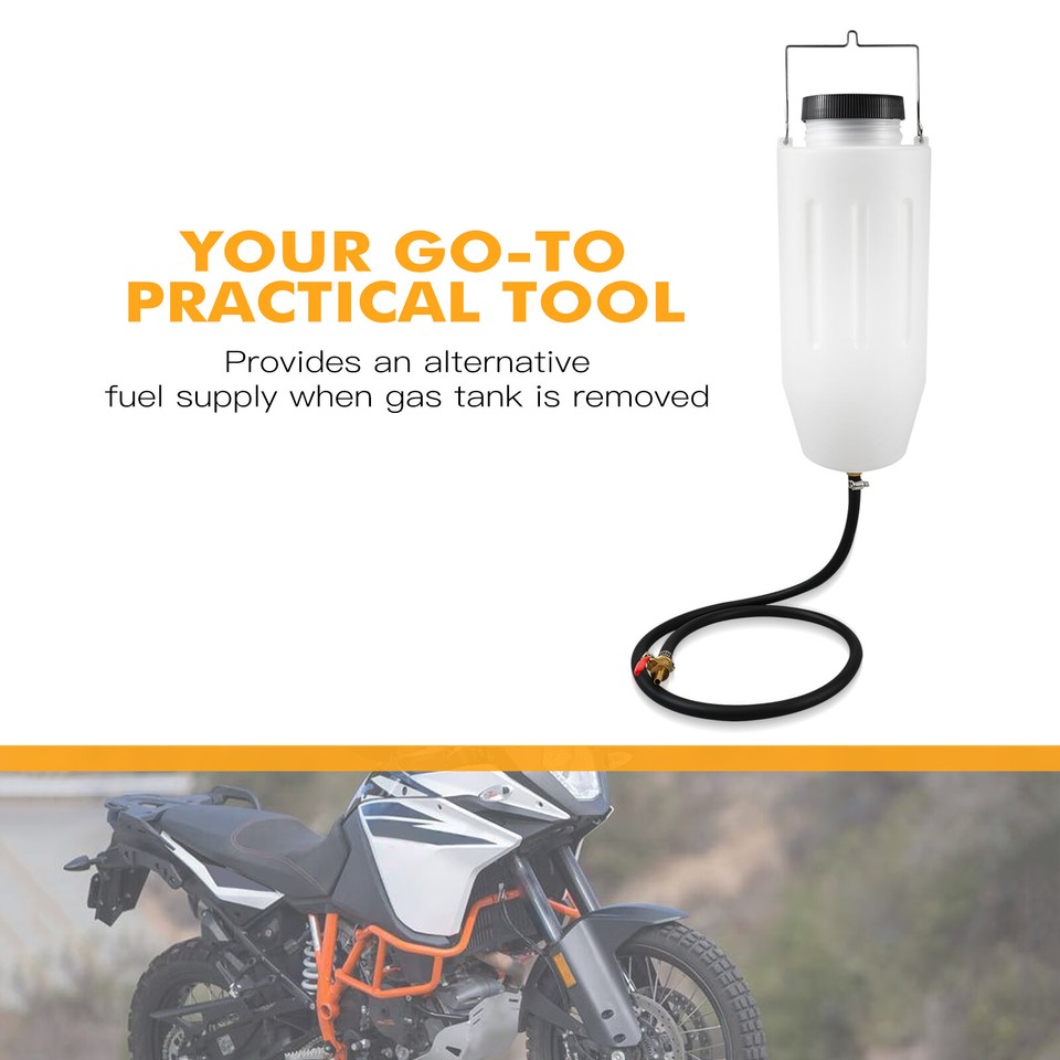Motorcycle Auxiliary Fuel Gas Tank Oil Can Tuning Bottle Carburetor ...