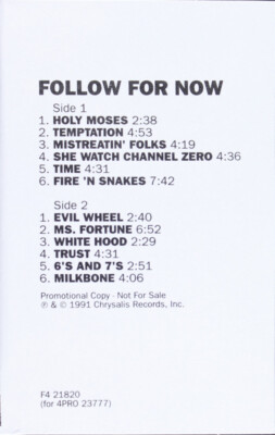 Follow For Now - Follow For Now (Cass, Album, Promo) (Very Good Plus ...