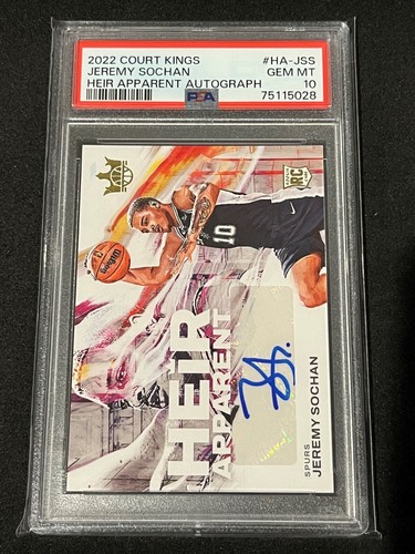 2022-23 Court Kings Jeremy Sochan Heir Apparent Rookie Autograph 114/ ...