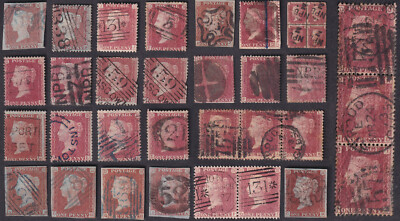 GB QV PENNY REDS Distinctive POSTMARKS Locals Coloured etc ..PRICED as ...