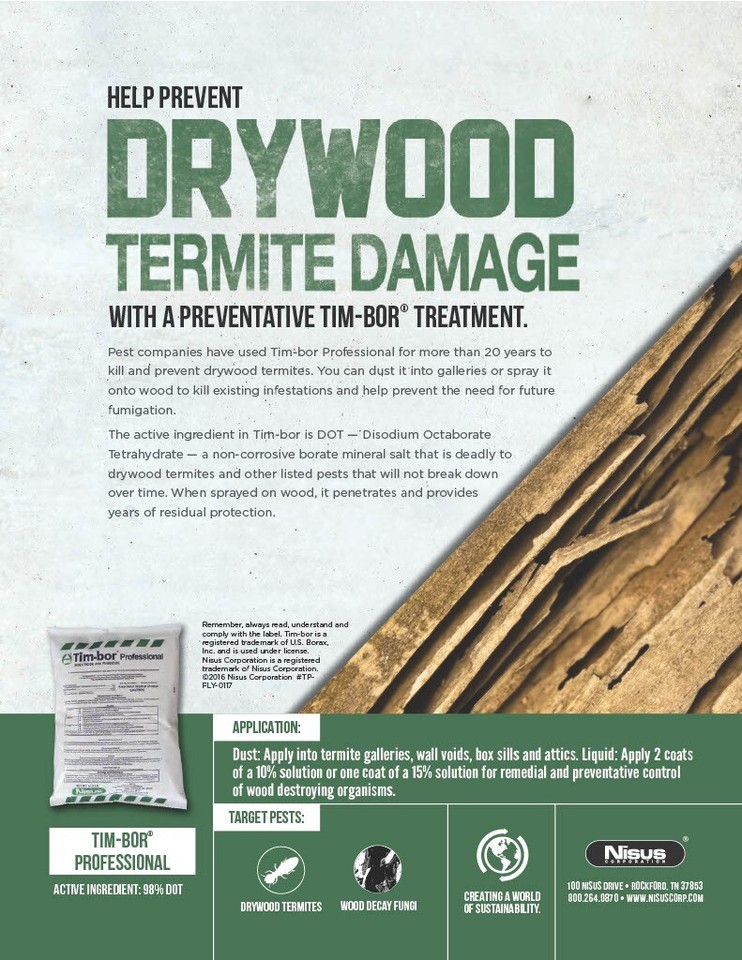 Timbor Insecticide and Fungicide - 1.5 Lbs. Bag | Long Lasting Termite ...