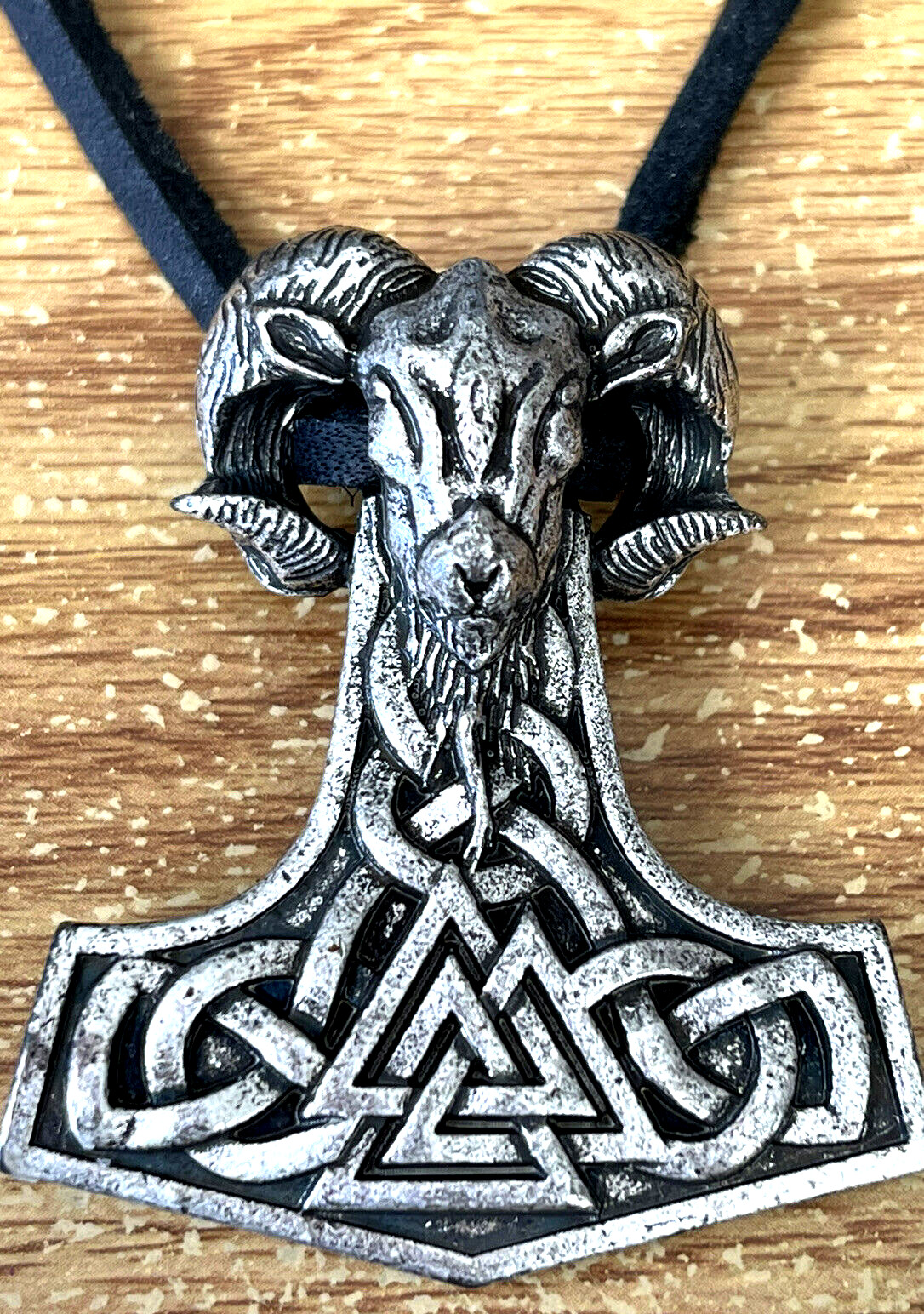 Norse Viking Thor Hammer Ram’s Head Mjolnir Pendant … - Gem