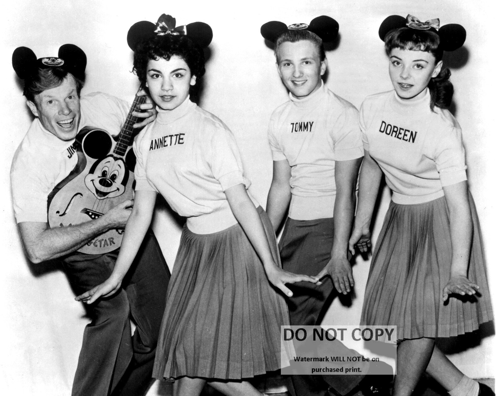 JIMMIE DODD, ANNETTE FUNICELLO, TOMMY COLE & DOREEN TRACEY - 8X10 PHOTO ...