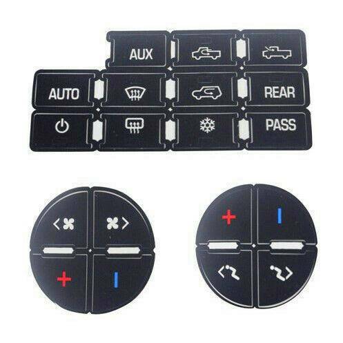 FOR 2007-2013 GM AC CLIMATE CONTROL BUTTON DECALS FOR GMC AND CHEVROLET ...