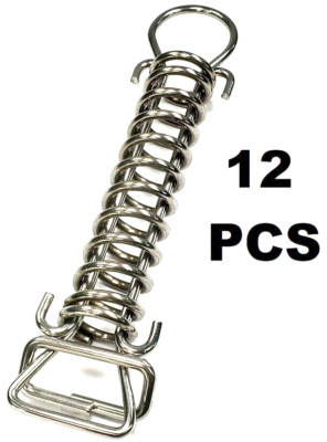 12 Pack - Pool Cover Retention Springs 7-Inch Stainless Steel Pool ...