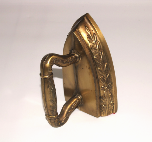 VTG Brass Finish Iron Doorstop Door Stay Cast Iron Steel 6" T | eBay