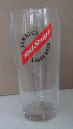 RED STRIPE, JAMAICA LAGER BEER PINT GLASS | eBay