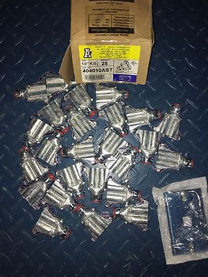 Arlington 404010AST Snap 2 IT Straight Duplex Connector 1/2 K.O. Lot of ...