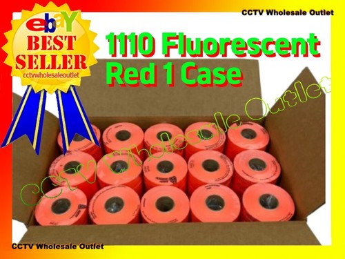 Genuine Monarch 1110 Fluorescent Red Labels One Box | eBay