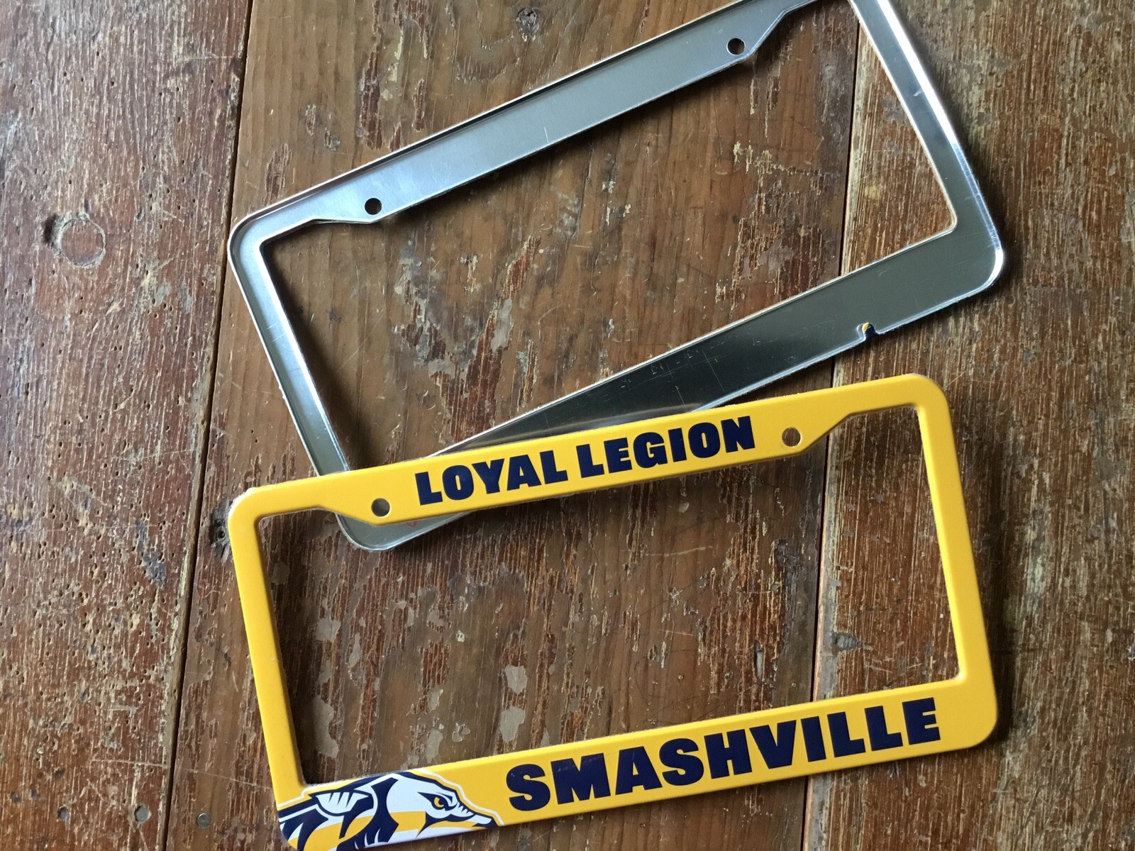Lot of 2 Nashville PREDATORS LICENSE PLATE FRAME LOYAL LEGION ...