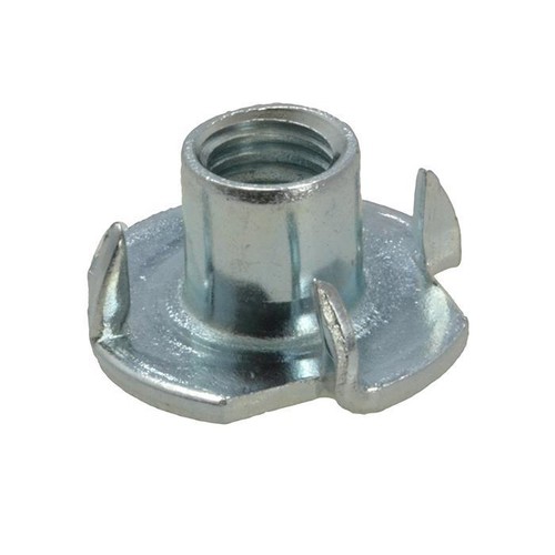 Tee Nut 4 Prong M4 (4mm) Metric Coarse T Nut Blind Timber Wood Zinc ...