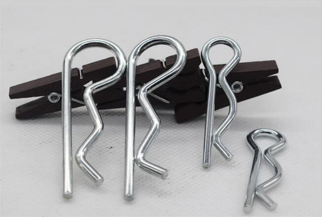 10Pcs R Clip R Pins Shaft Retaining Clip Hair Spring Cotter Zinc ...