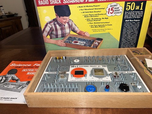 VTG Radio Shack Science Fair Electronic Project Kit 50 In 1 #201 ...