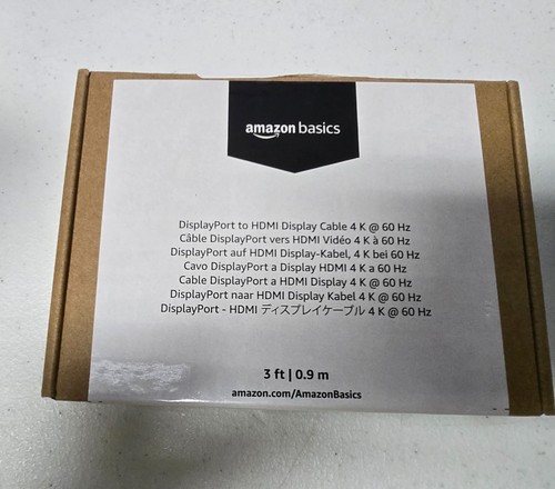 Amazon Basics 3ft, 0.9m DisplayPort To HDMI Display Cable 4k @60hz (CG ...