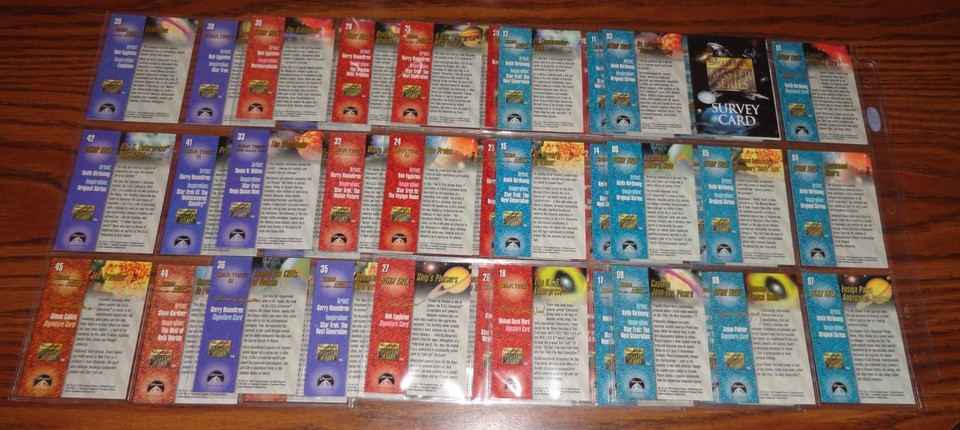 1993 STAR TREK MASTER SERIES 1 COMPLETE BASIC TRADING CARD SET | eBay