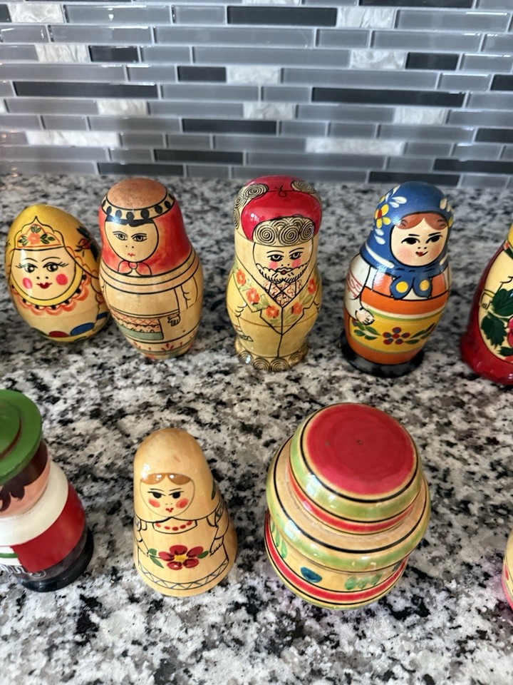 Authentic Russian nesting dolls Set. Vintage Made In USSR Matryoshka ...