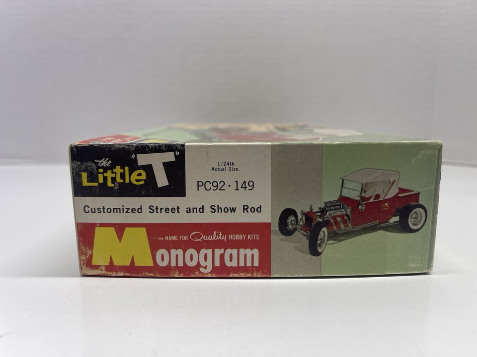 VINTAGE 1964 MONOGRAM LITTLE T ROADSTER HOT ROD 1/24 MODEL KIT ...