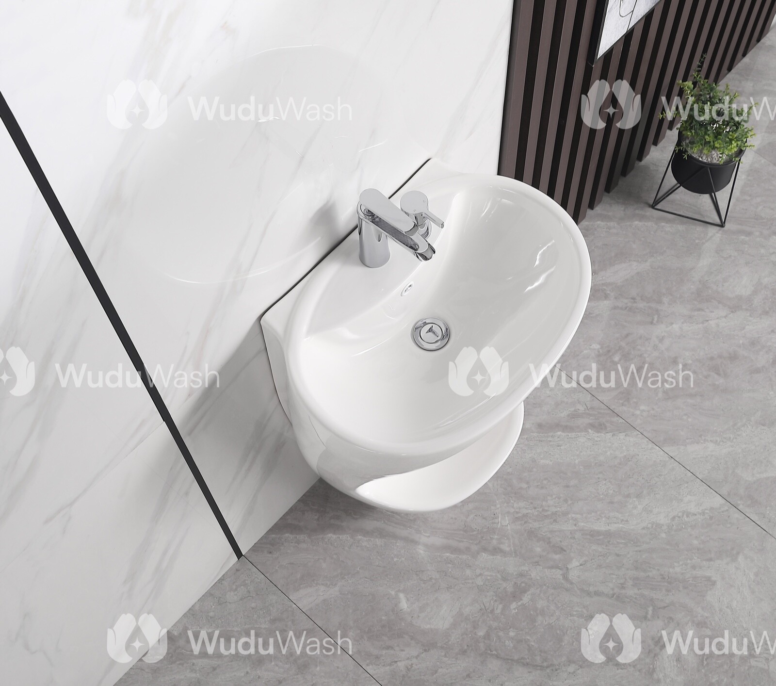 WuduWash Dual Level Wudu Basin White Includes Tap & Fittings | eBay UK
