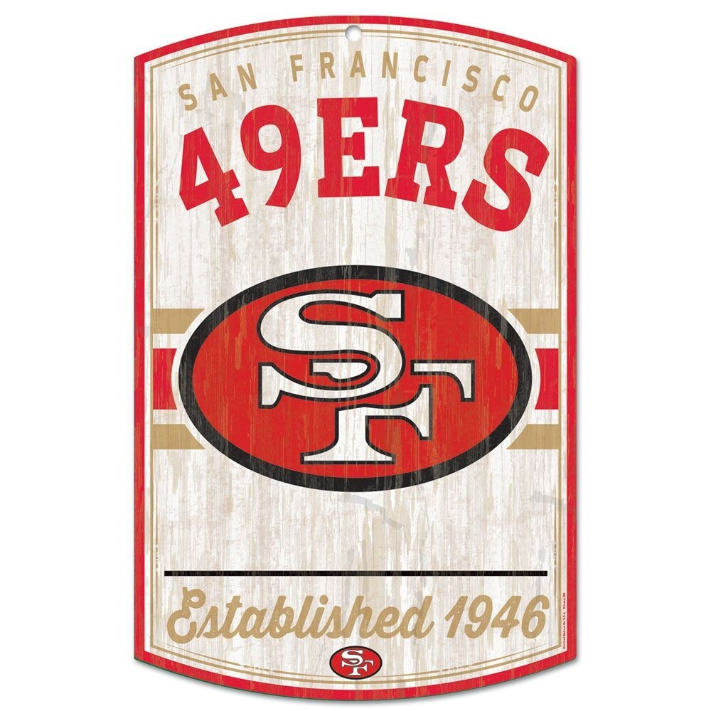 SAN FRANCISCO 49ers 11" X 17" CLASSIC RETRO LOOK HARD WOOD SIGN FROM ...
