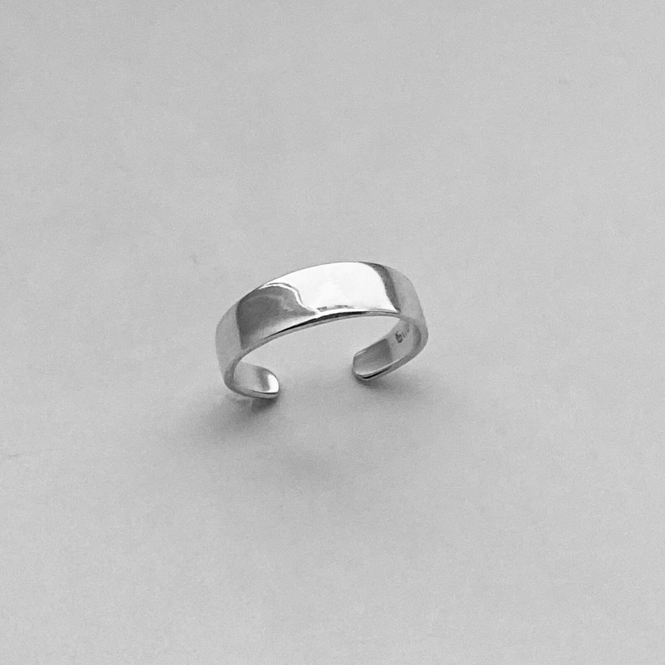 Sterling Silver High Polish Band Toe Ring, Midi Ring, Pinky Ring ...