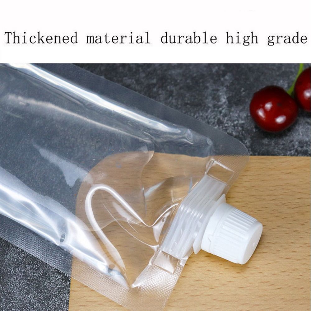 Bags Plastic Stand Up Bag Booze Bottle Drink Pouch Transparent Nozzle ...