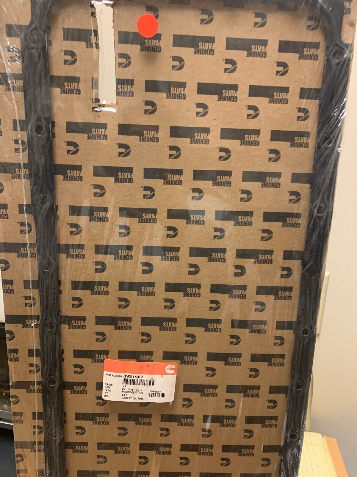 ONE GENUINE CUMMINS GASKET OIL PAN 3931967 - OPEN BOX for sale online ...