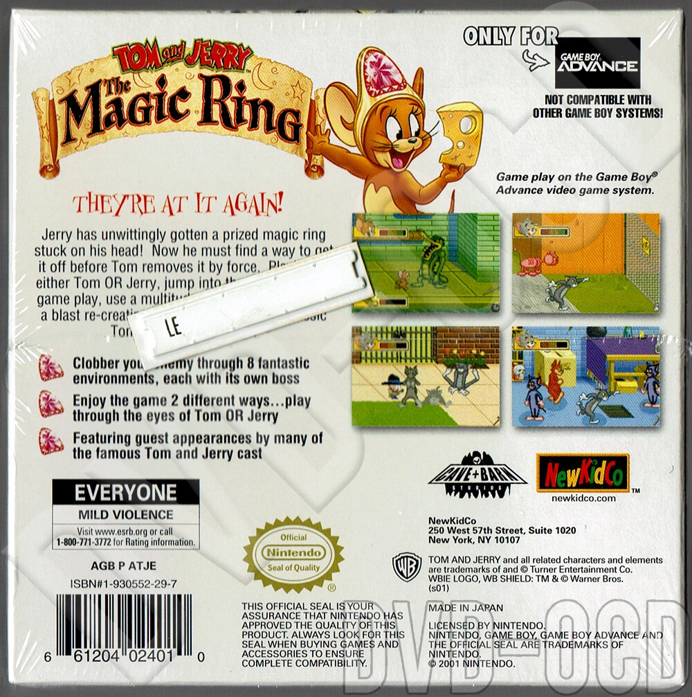 Tom And Jerry The Magic Ring Game Boy Advance