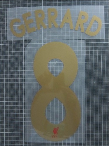 2005-2006 Liverpool GERRARD #8 Print Name Number Set CUP Home Kits | eBay