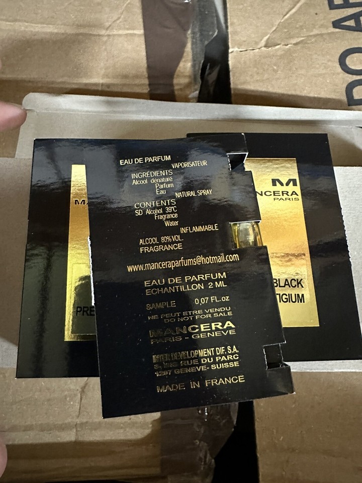 BLACK PRESTIGIUM EDP MANCERA VIALS KIT TRAVEL PACK | eBay