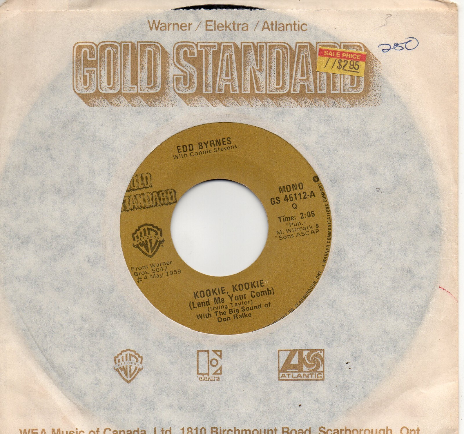 EDD BYRNES - KOOKIE, KOOKIE LEND ME YOUR COMB / CONNIE STEVENS -SIXTEEN ...