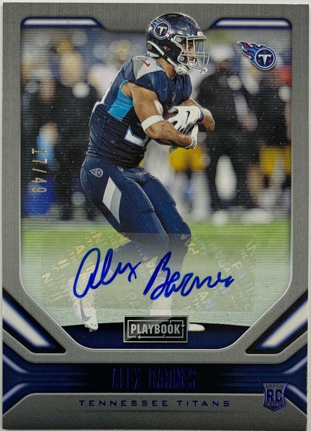 2019 Panini Playbook - Rookies Signatures Alex Barnes #178 Signatures ...