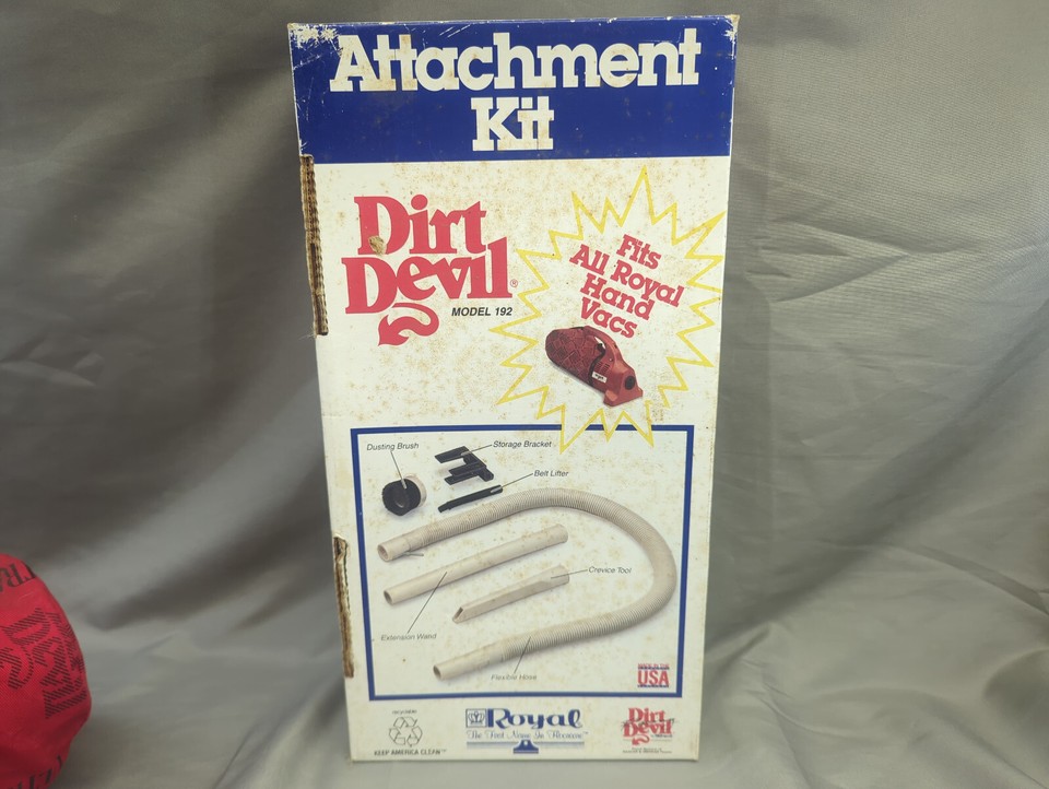 Vintage Dirt Devil 103 Hand Vacuum W/ Attachments & Box, Bags Tested | eBay