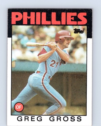 1986 Topps #302 Greg Gross Philadelphia Phillies Baseball Card | eBay