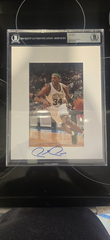 2020 Leaf Basketball Paul Pierce Autograph Photo Edition BGS Slabbed ...